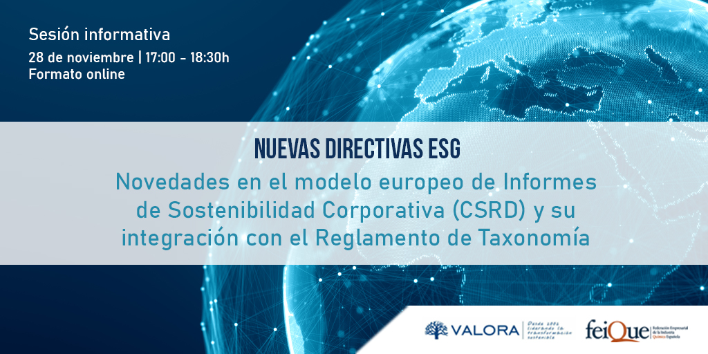 Sesión Informativa NUEVAS DIRECTIVAS ESG. 28 de Noviembre 2022 - Chemspain